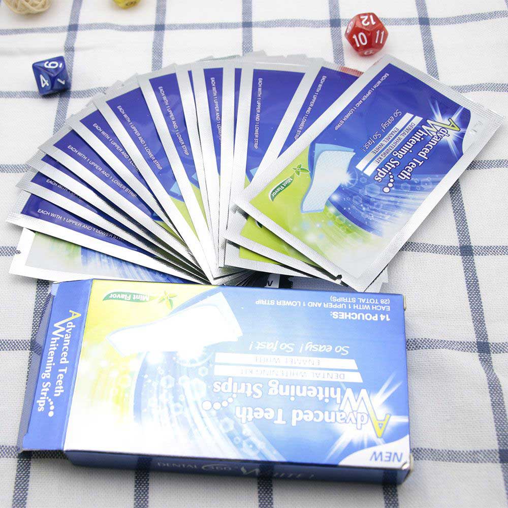 【New design】28Pcs/14Pairs White Gel Teeth Strips Oral Hygiene Care Kit ...