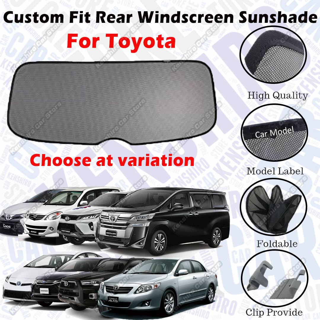 Custom Fit Rear Windscreen Car Sunshade / Sunshades For Toyota Harrier ...