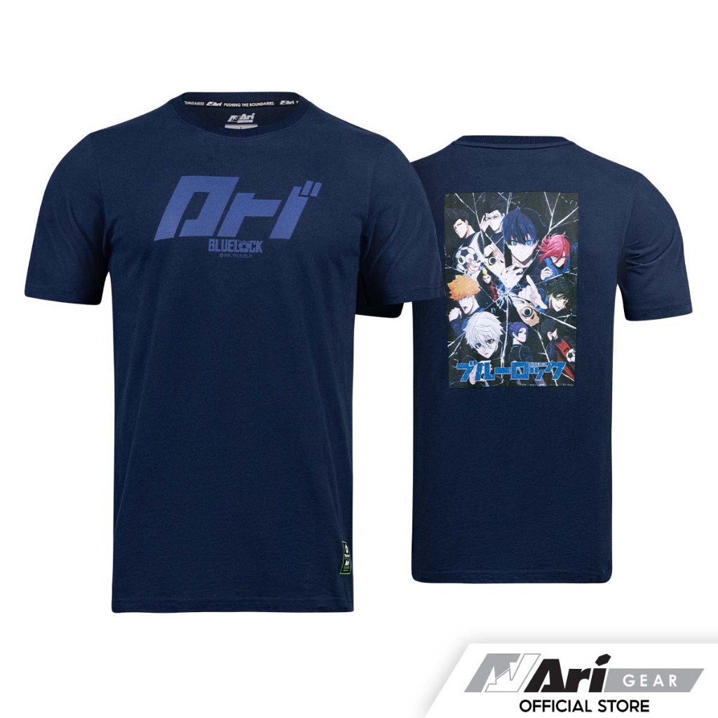 🔺【HOT】 ARI X BLUE LOCK KV TEE - NAVY/BLUE/BLACK เสื้อยืด อาริ BLUE LOCK ...