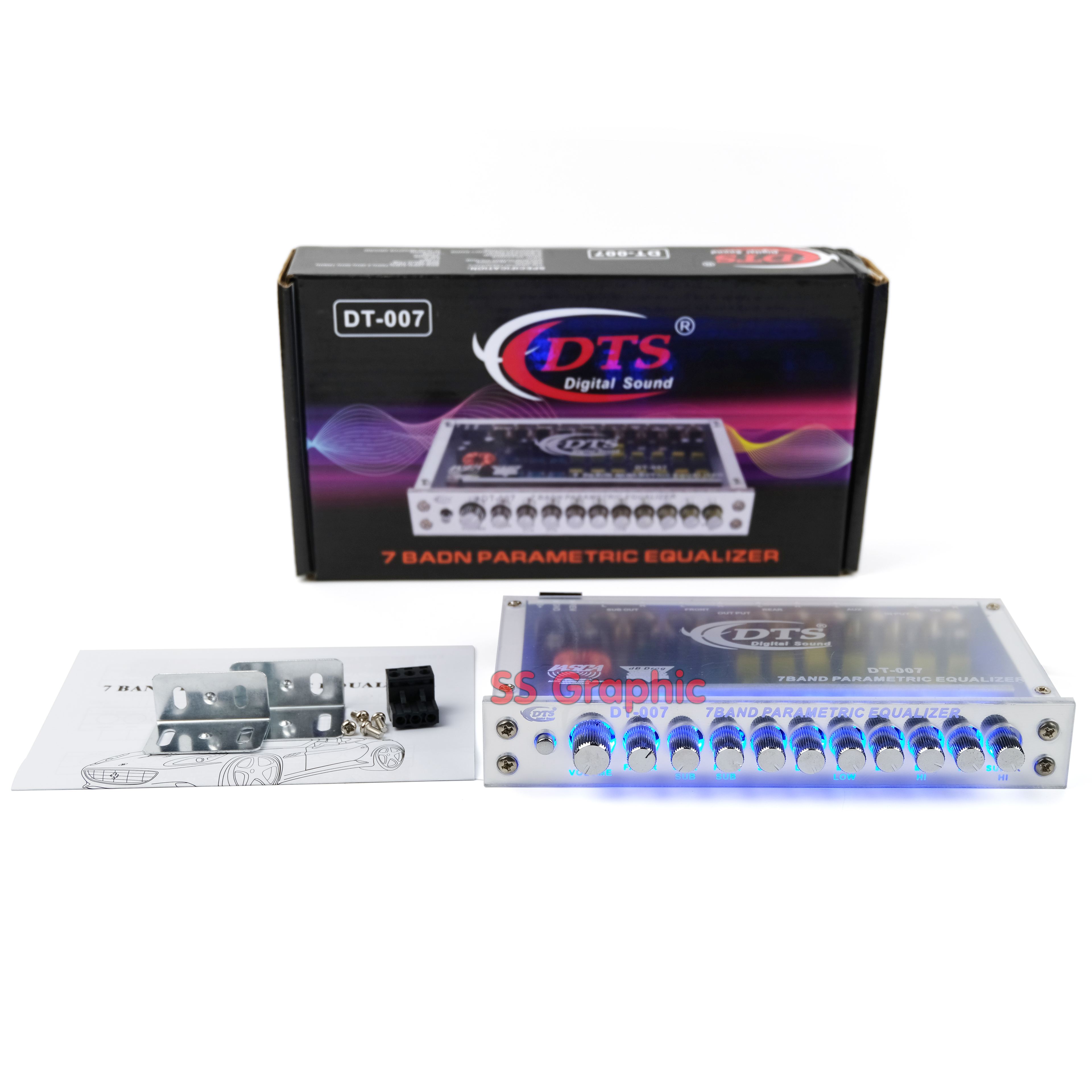 DTS รุ่น DT-007/GRATIA รุ่น GT-887 ปรี 7 BAND ซับแยก ฝาหลังใส่ คุณภาพดี Max out put 11V RMS ...