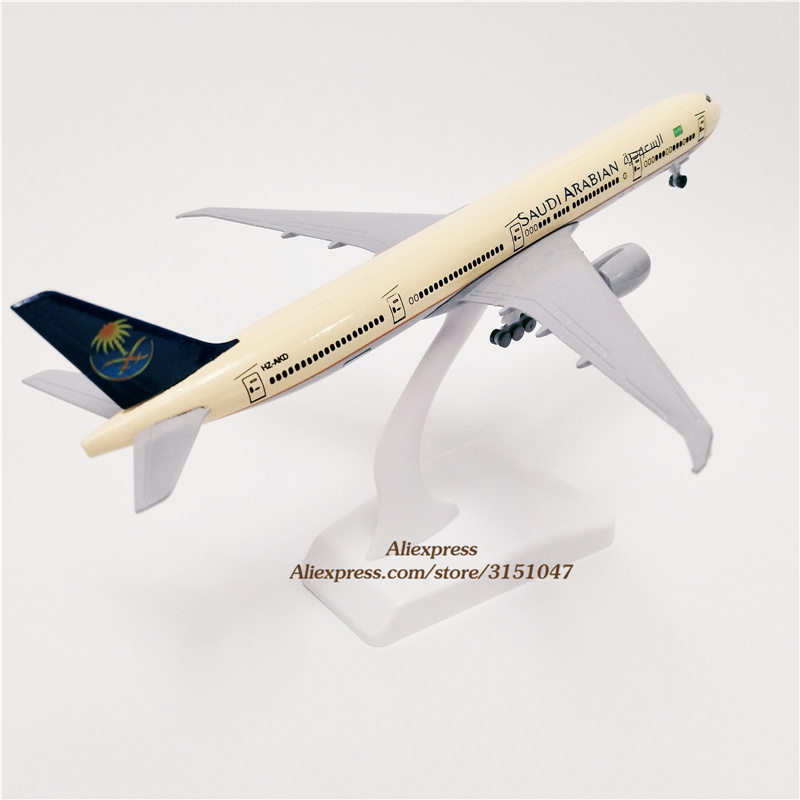 【GlobalDepot】19cm Model Airplane SAUDI ARABIAN B777 Boeing 777 Airways ...
