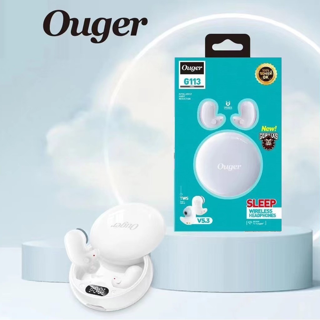 Ouger หูฟังไร้สาย เหมาะกับใส่นอน เสียงดี ไมค์ชัด ตัดเสียงรบกวน แบตอึด ...