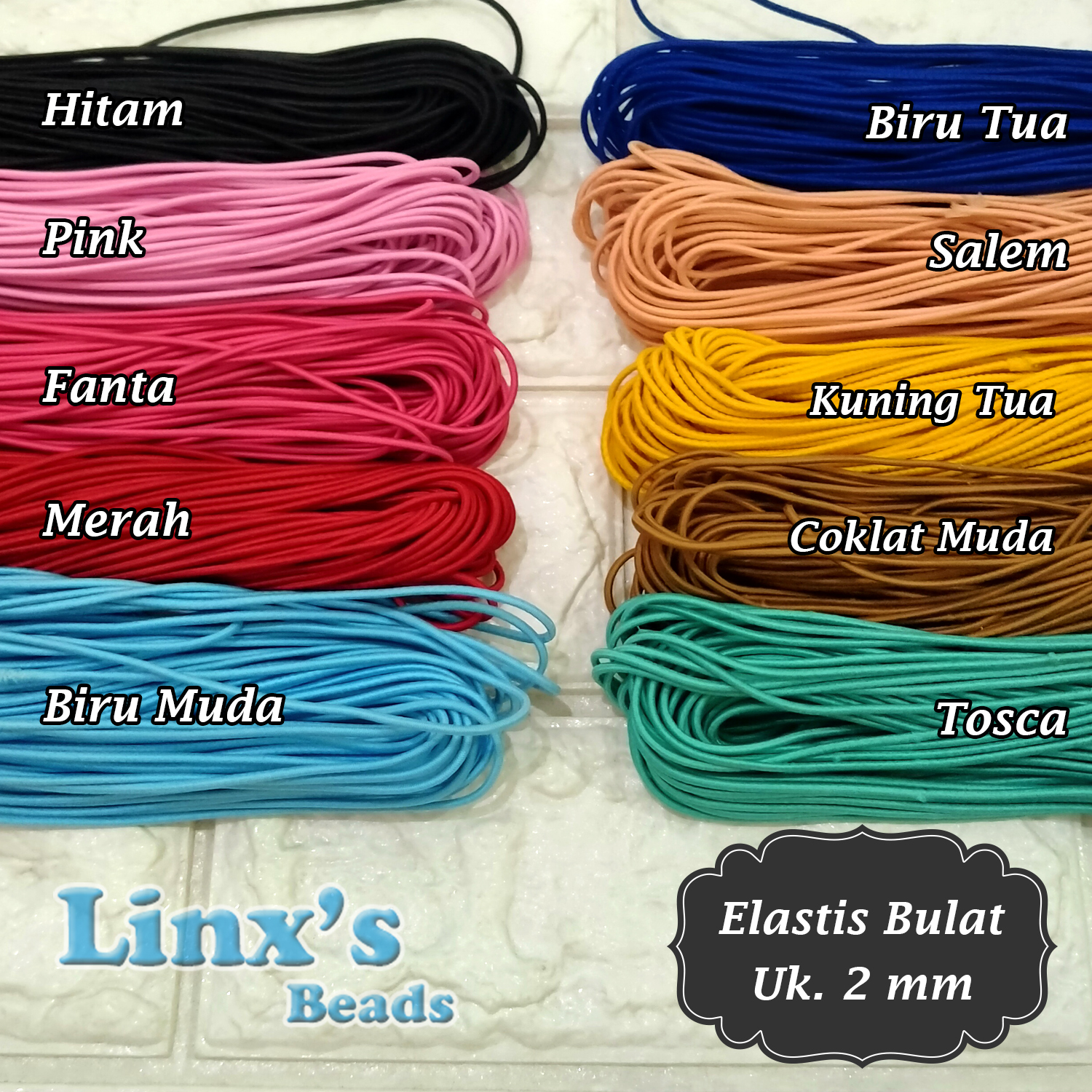 Tali Karet Elastis Bulat 2 mm / Tali Sengkelit (1 Roll) | Lazada Indonesia