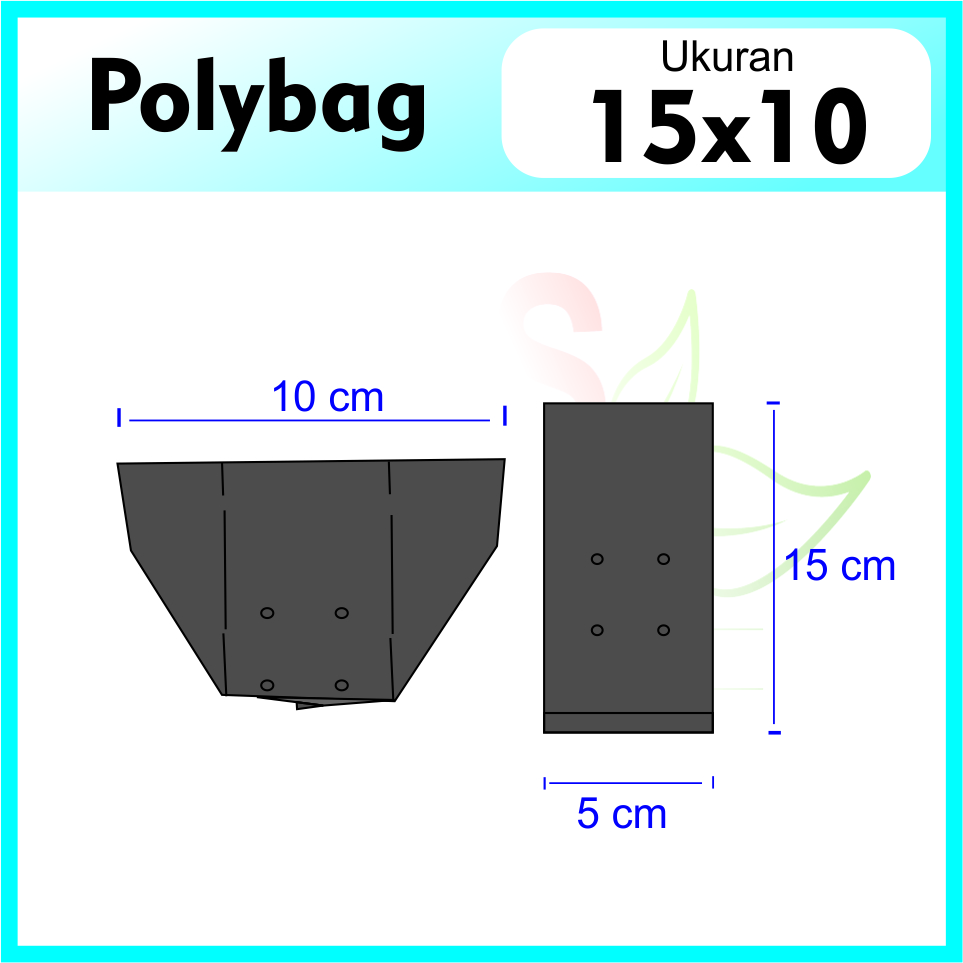 1 Pack Polybag Tanaman Polibag Tebal Kecil Sedang 15x10 20x15 20x20 ...