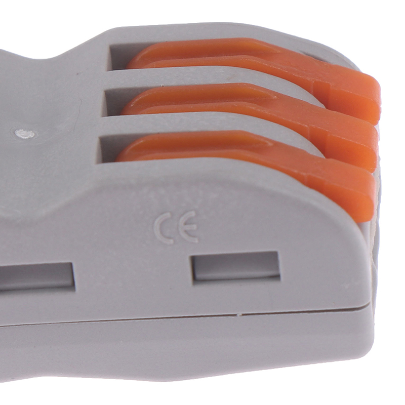 SPL-1 2 3 Way Reusable Spring Lever Terminal Block Electric Cable Wire ...