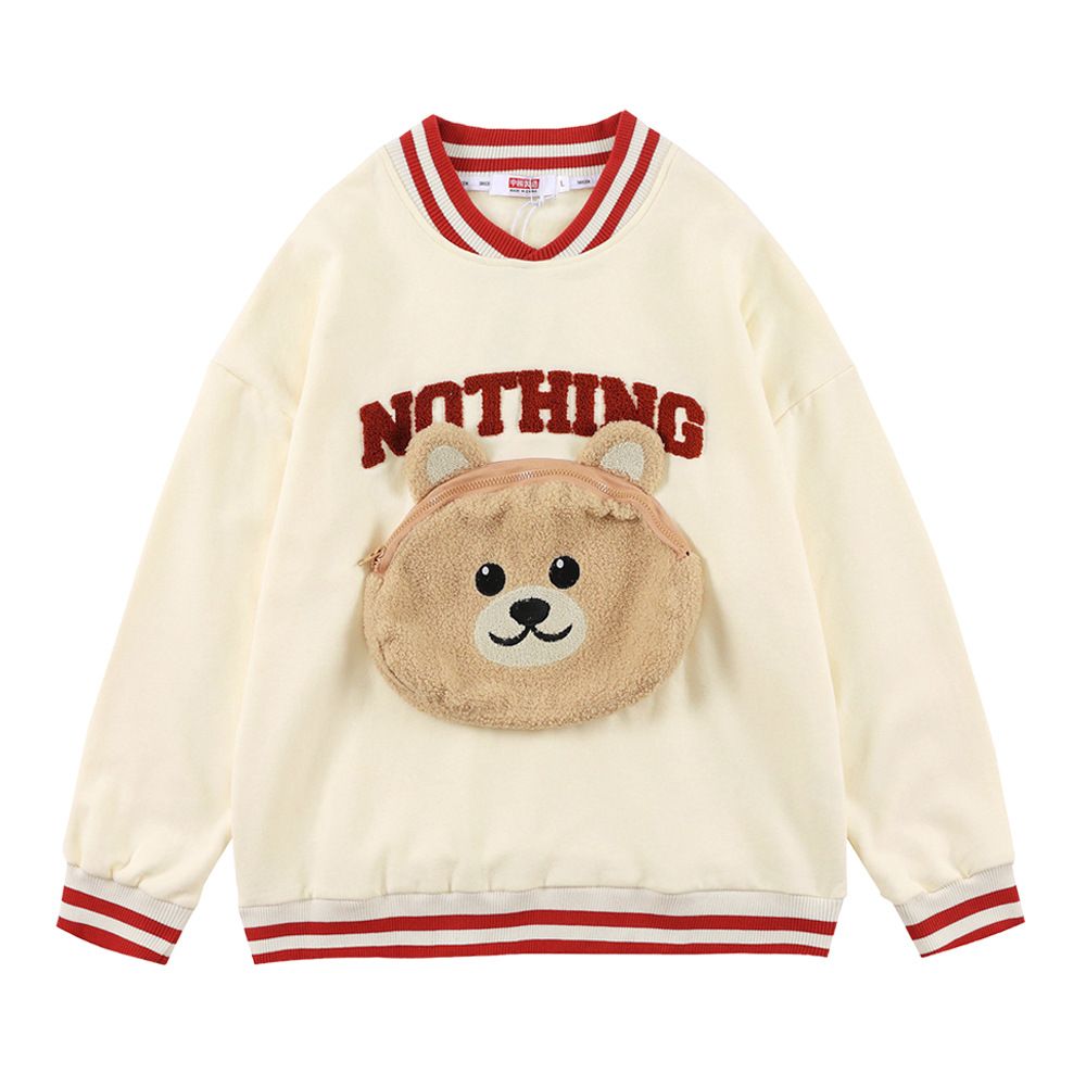 [kaistoreofc] Sweater Oversize Bear Nothing Pouch Unik Beresleting ...