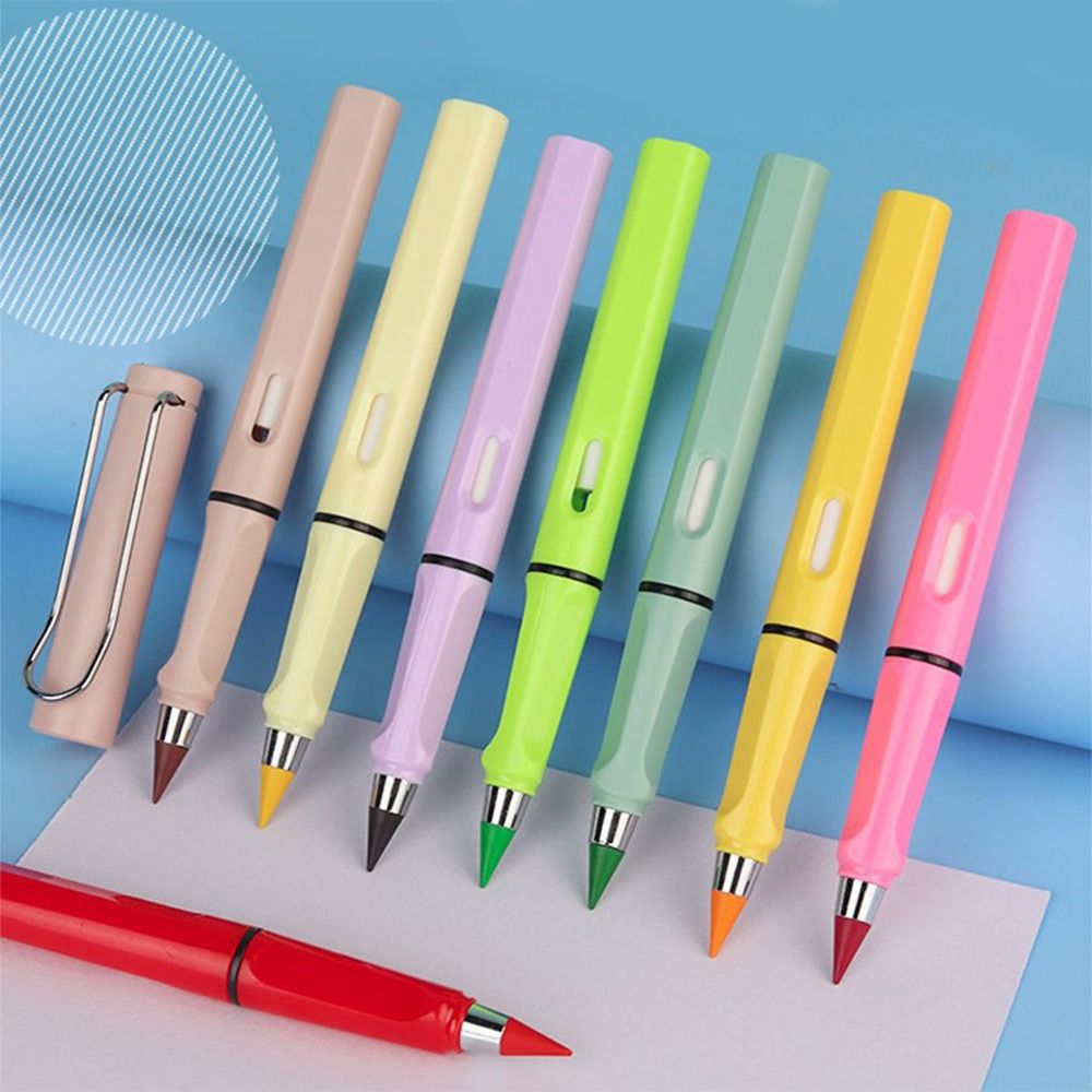 12 Color Straight Pencil Colored Permanent Pencils Black Technology ...