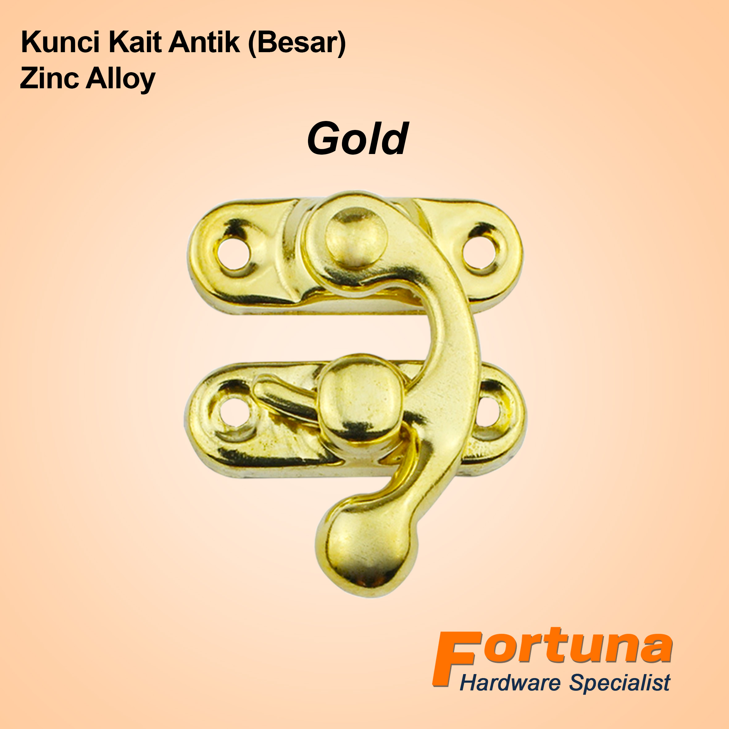 FORTUNA Kunci Pengait Kotak Box Kayu Antik 37x42mm | Lazada Indonesia