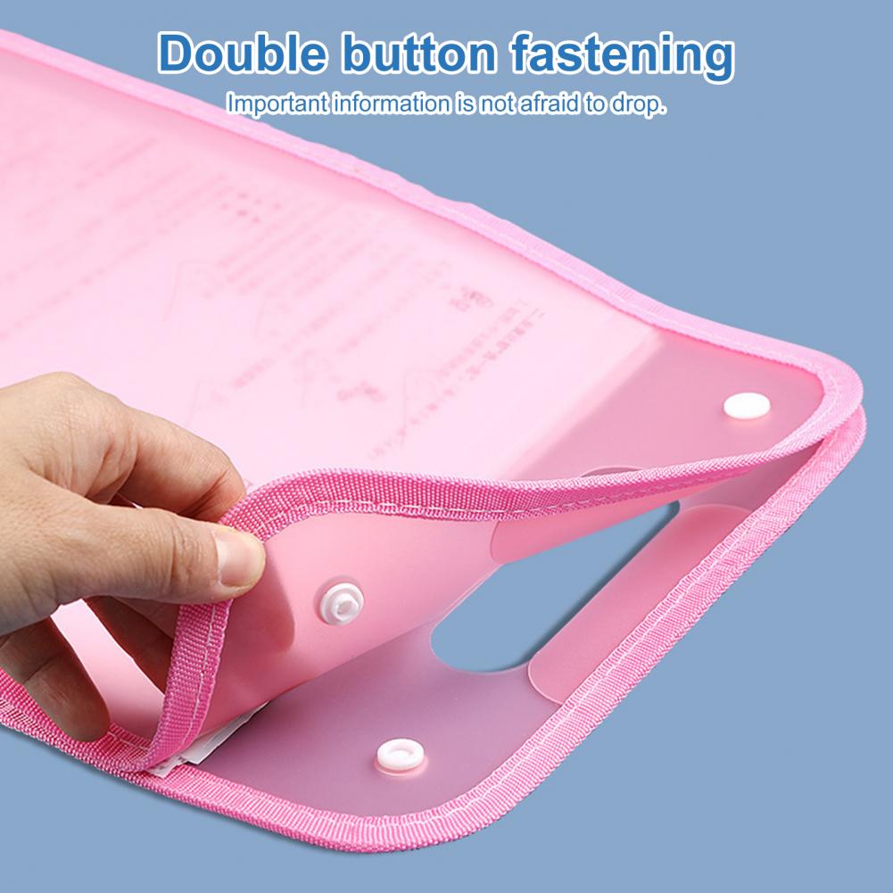 A4 File Folder Vertical 13 Pockets Snap Button Portable Examination ...