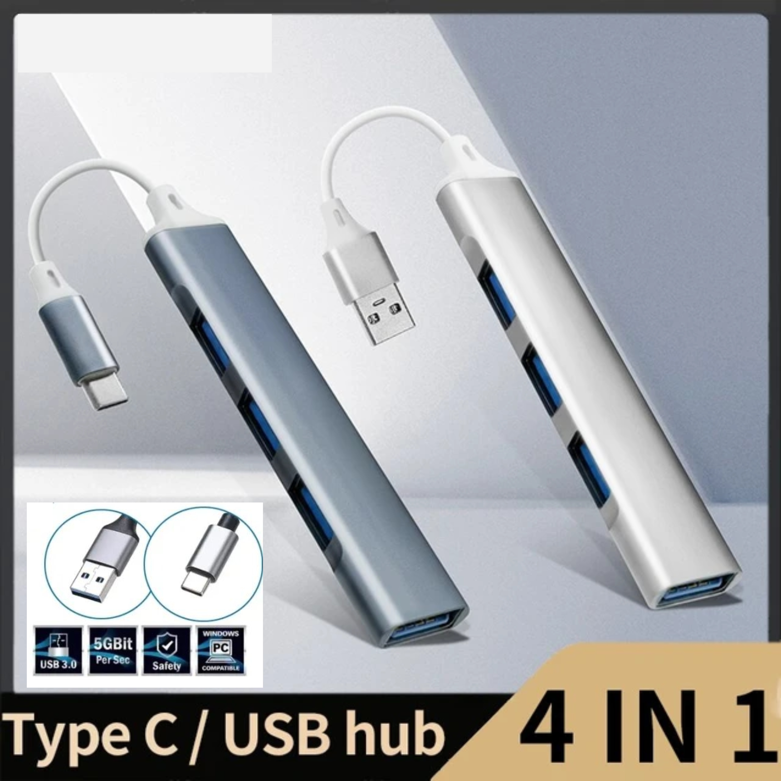 USB Hubs 4 Port /8Port USB 3.0 Hub TYPE C HUB Super Speed 5Gbps USB ...