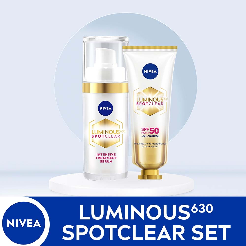 NIVEA Face Care LUMINOUS 630 SPOTCLEAR Value Set: Serum + Sun Protect ...