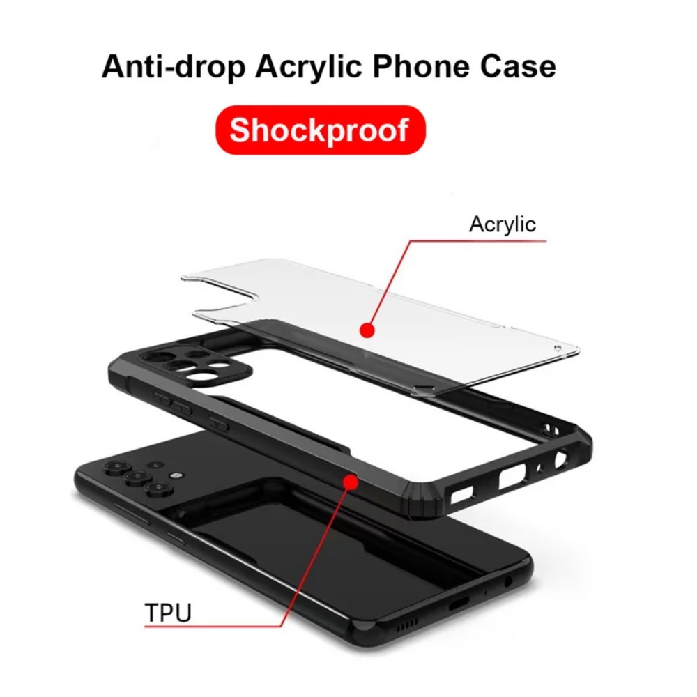 Shockproof Acrylic Case For Samsung Galaxy S10 S20 S21 S22 S23 S24 S30 ...