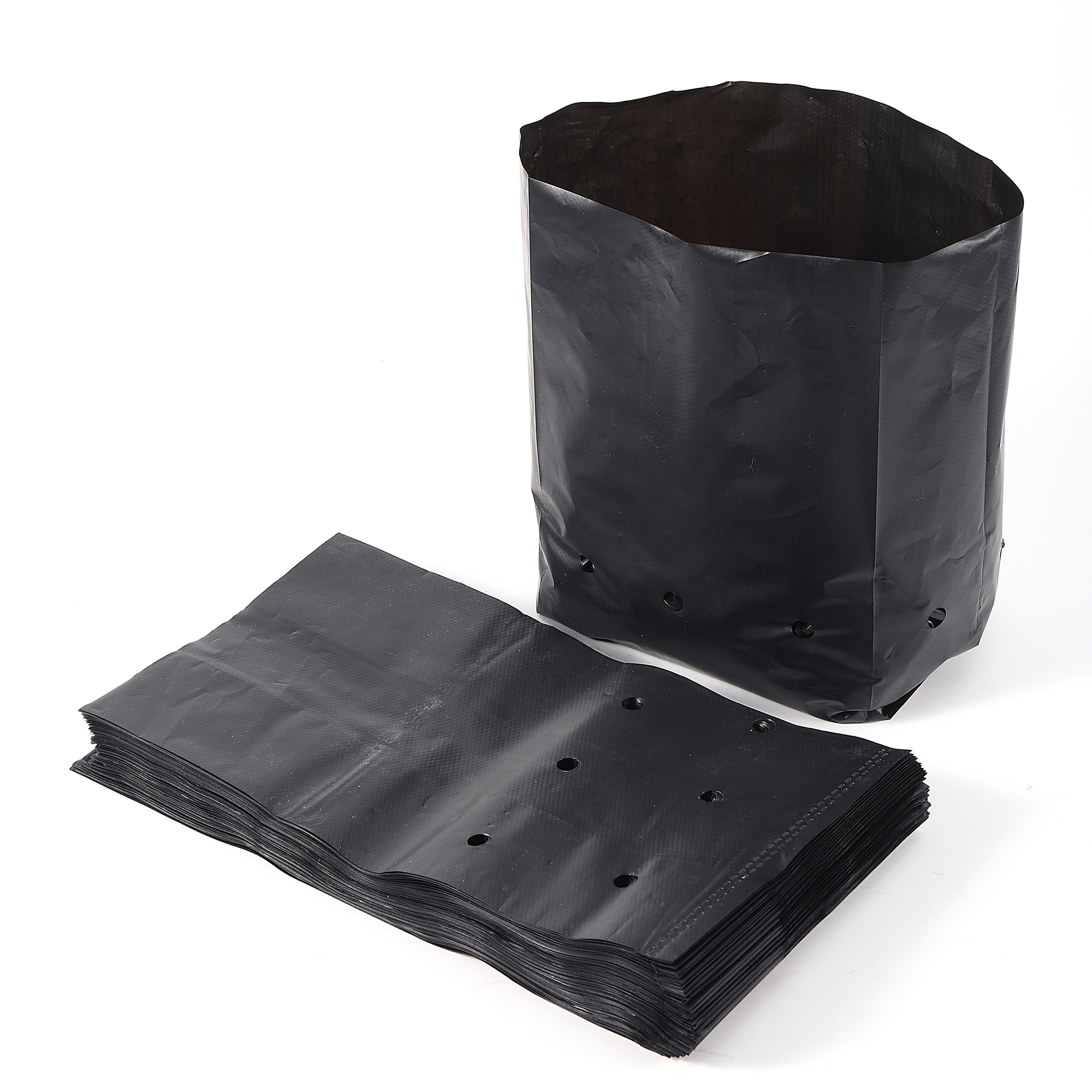 Pe Plastic Nursery Bags With Breathable Hole Thicken Permeable Growing ...