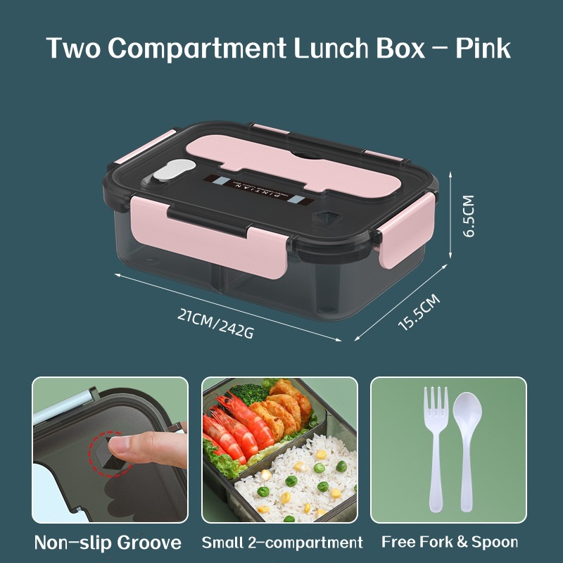 Lunch Box 1100ml/1500ml Leak-Proof Microwave Portable Large Food ...