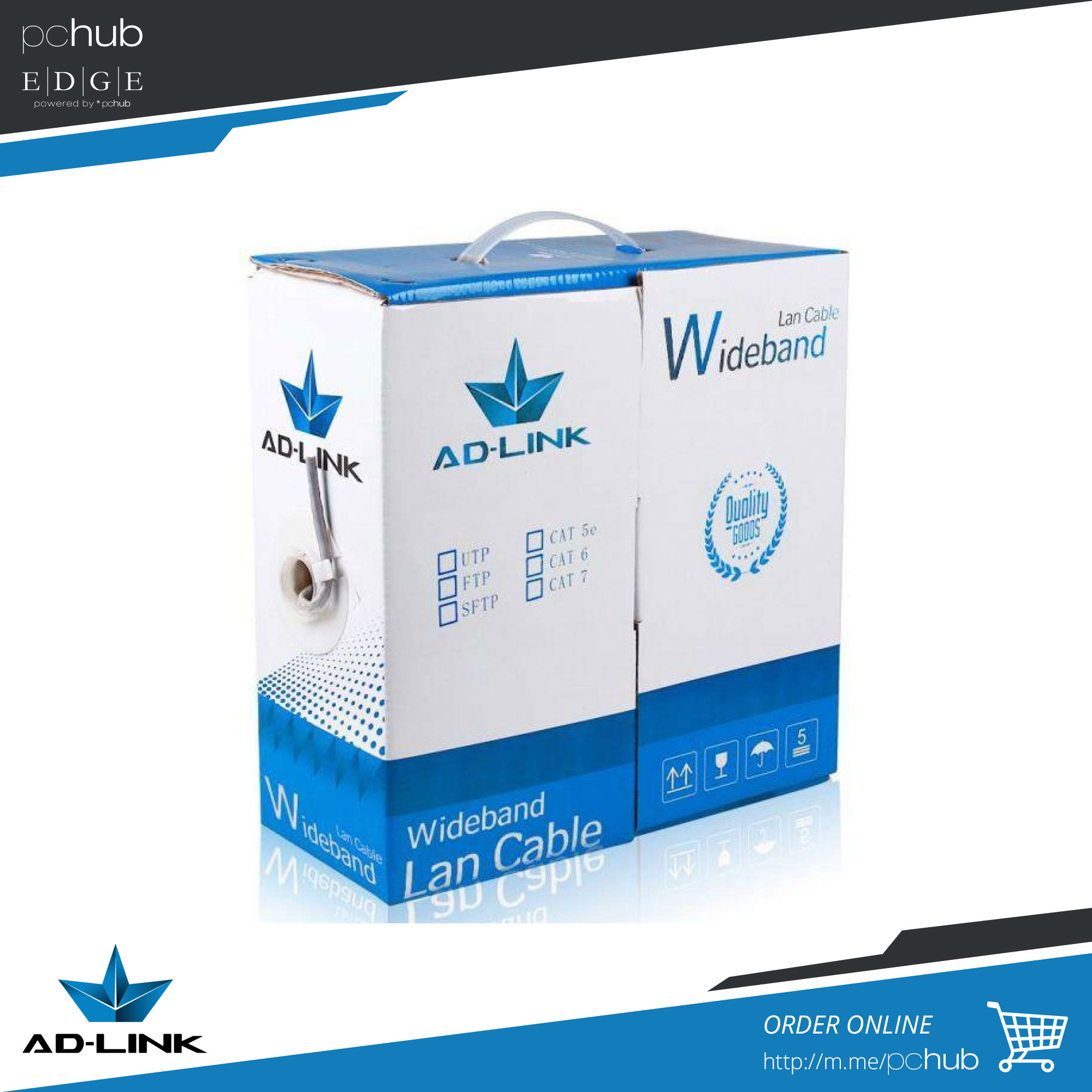 PChub | Adlink CAT6, UTP cable, box 100mtrs | Lazada PH
