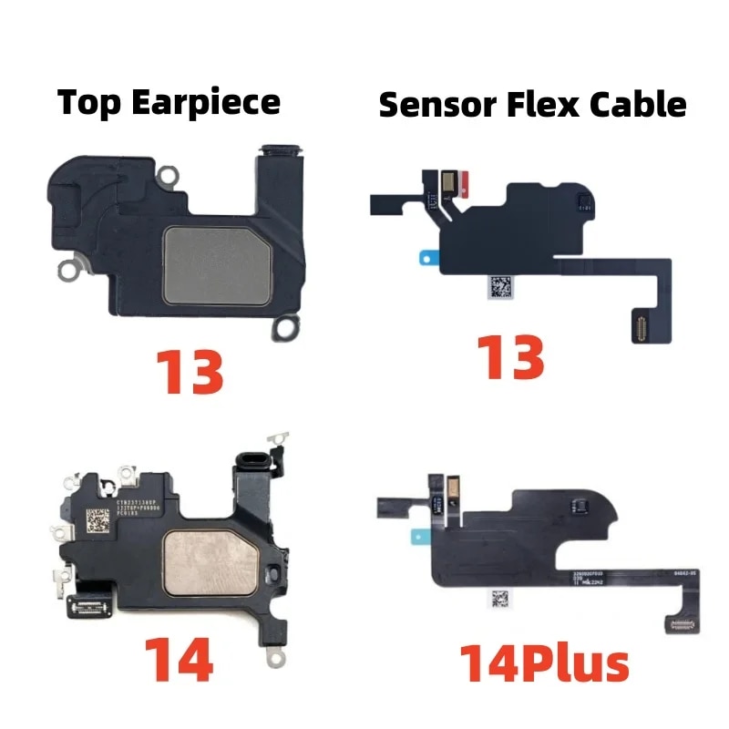 1pcs Top Front Earpiece Flex Cable for iPhone 13 Pro Max Mini 14 Plus ...