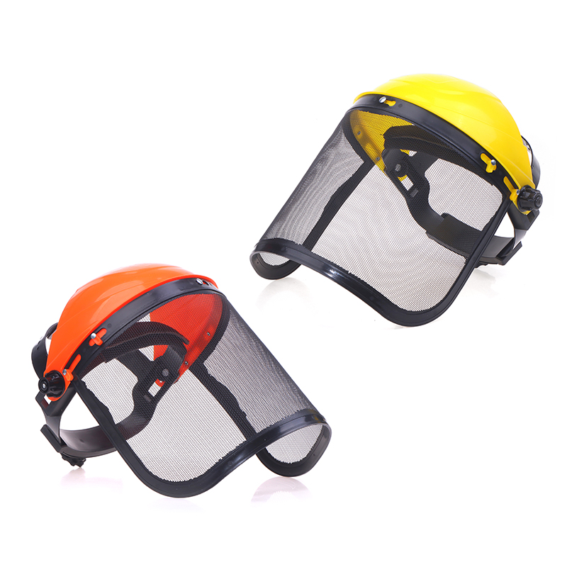 Garden Grass Trimmer Safety Helmet Hat with Full Face Mesh Protective ...
