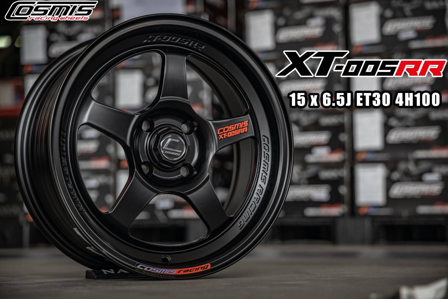 ล้อแม็กขอบ15 ล้อเบา ด่วนโปรส่งฟรี (ราคา4วง) 15x6.5 4h100 ET+30 CB67.1 สีดำตัวหนังสือแดง ยี่ห้อ ...