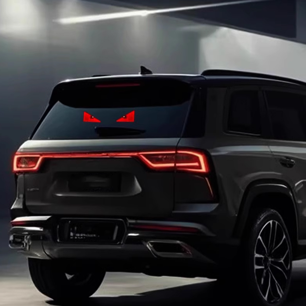 FG 2Pcs Car LED Cat's Eye Decorative Light Rear Warning Light Red Devil ...