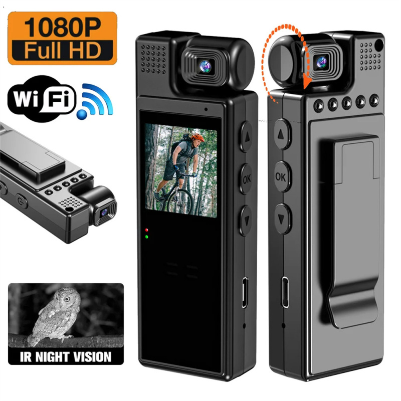 L9 Body Camera 180Rotatable Lens Back Clip Body Worn Camera 1080P ...