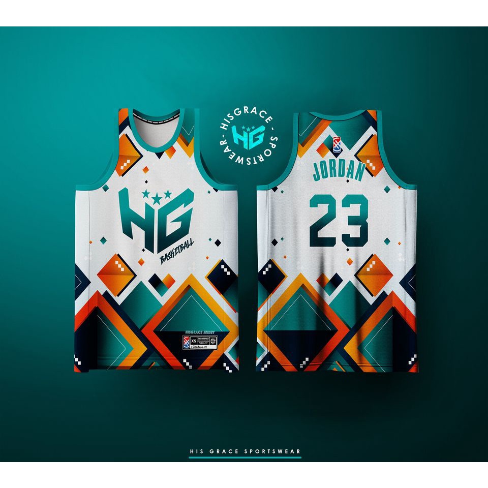 78 HG CONCEPT DIAMOND GREEN JERSEY FULL SUBLIMATION JERSEY BASKETBALL ...