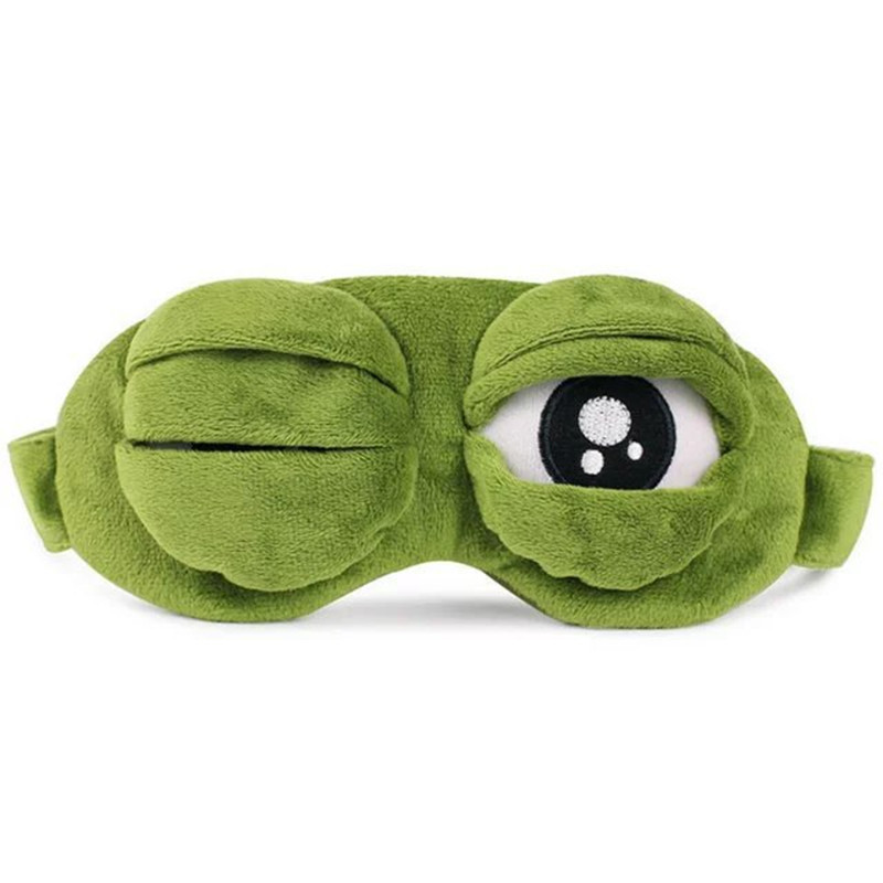 HOT Funny Creative Pepe the Frog Sad Frog 3D Eye Mask Cover Cartoon ...