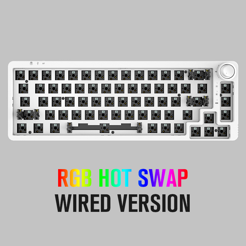 TOM680 TM680 Mechanical Keyboard DIY Kit Hotswap 3 modes bluetooth ...