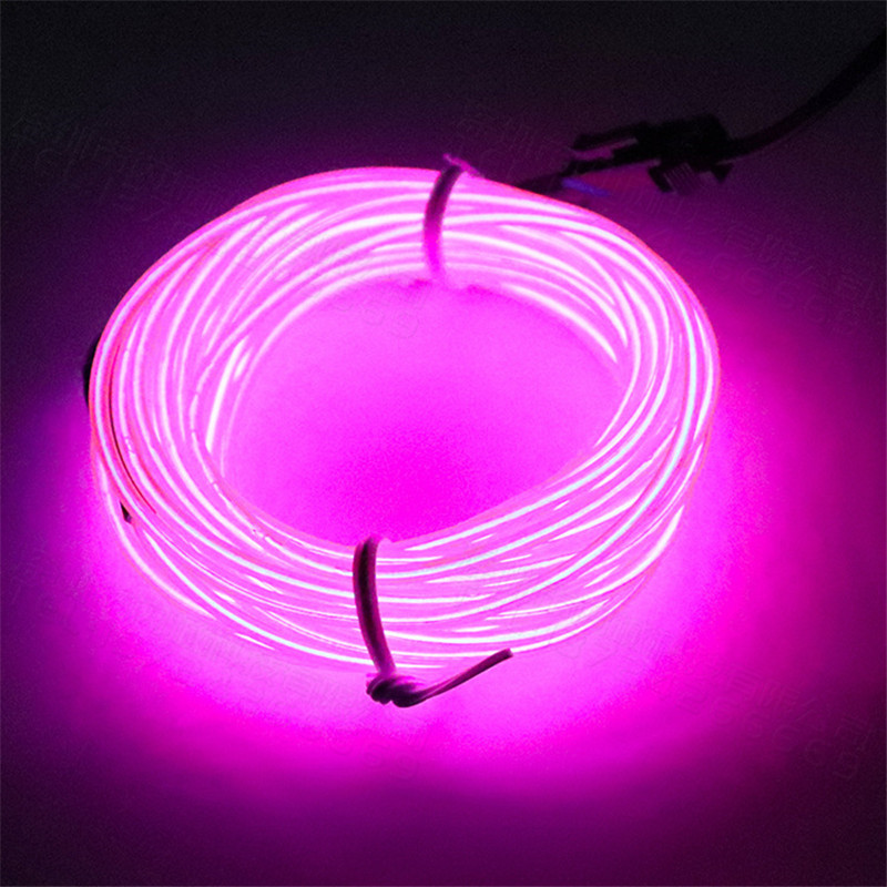 1m 3m 5m Glow El Wire Neon Cable For Dance Party Diy Costumes Aa Usb ...