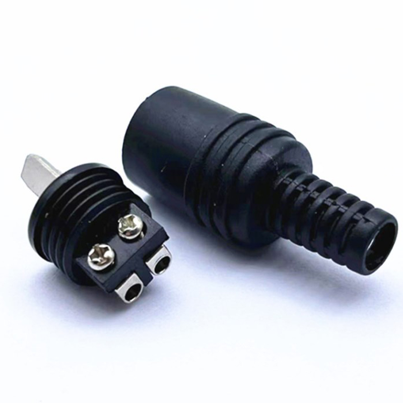 2pcs Male Speaker Tools Power Audio Black Adapter Mini Accessories Din ...