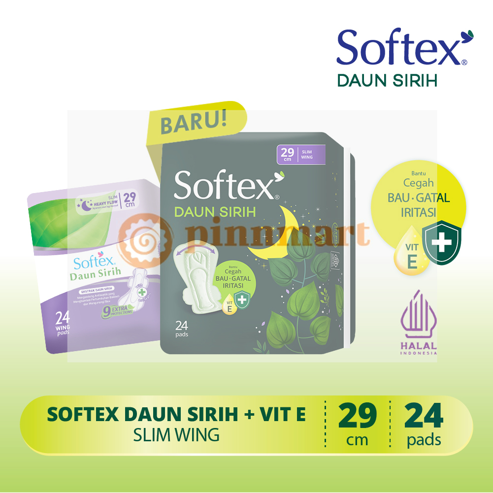 SOFTEX Daun Sirih + Vitamin E Jumbo Pack [29cm / 24 Pads] | Lazada Indonesia