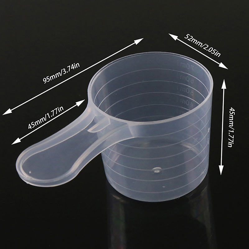 5PCS 70ML Plastic Measuring Cup With Scale Transparent Mixing Cup ...