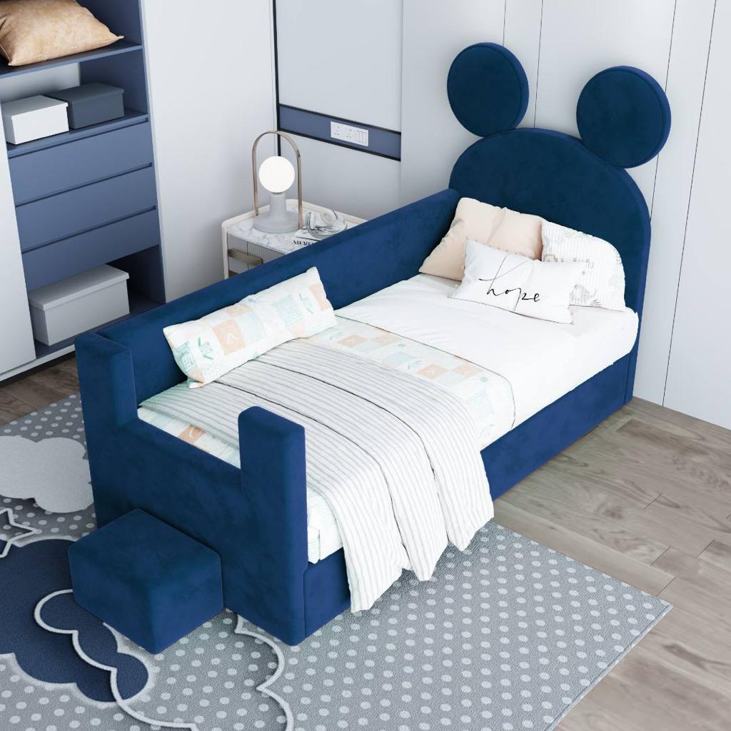Kids Single Bed Frame Katil Kanak Children Bed Katil Mickey Design for ...