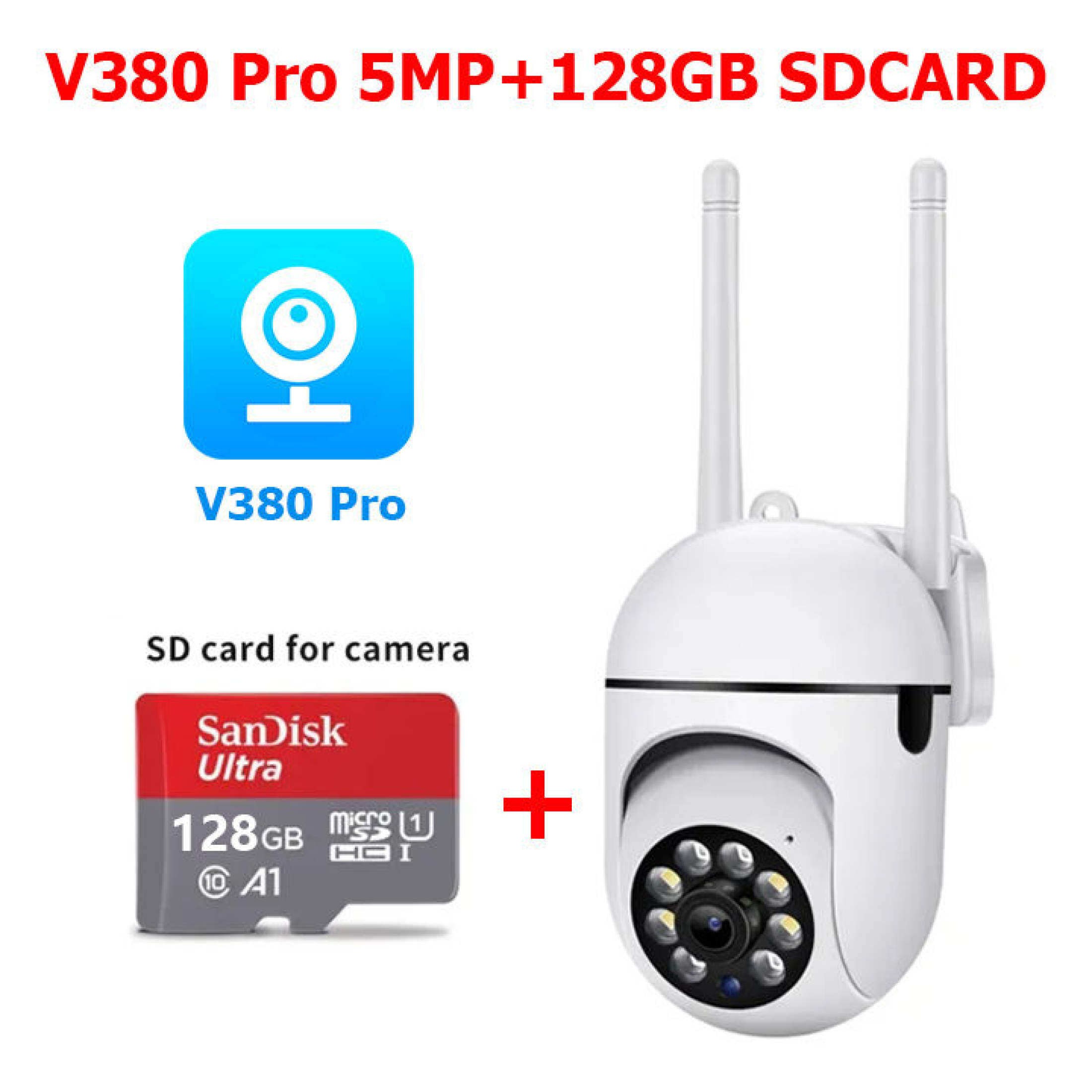 Original Outdoor CCTV Camera Wifi Connect Cellphone V380 Pro 8MP HD IP ...
