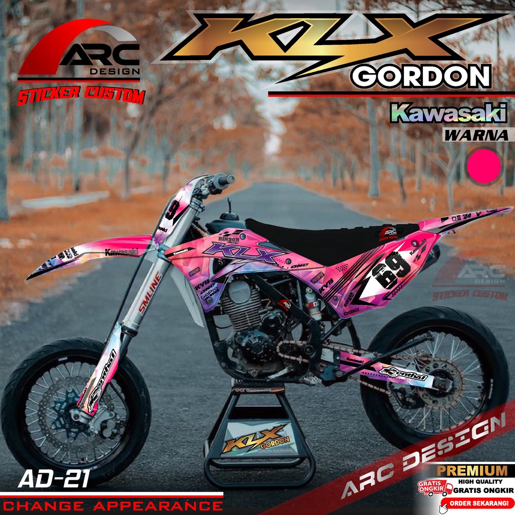 (COD) TERBARU Decal Sticker Motor Cross KLX Gordon New Fullbody Motif ...