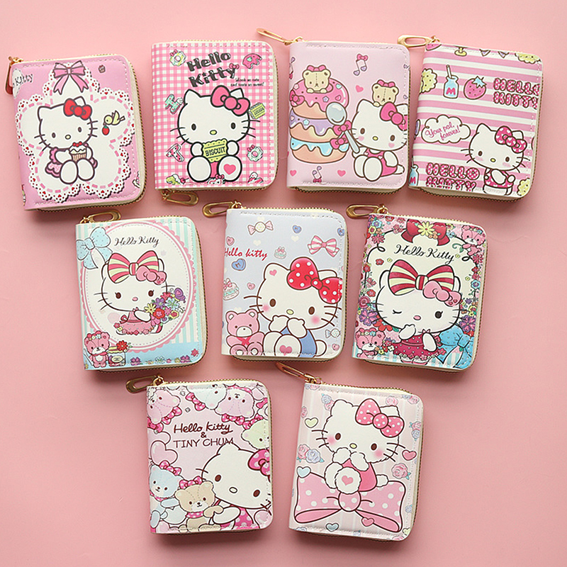 Hello Kitty Small Mini Wallet For Girls Luxury Short Wallets Cute ...