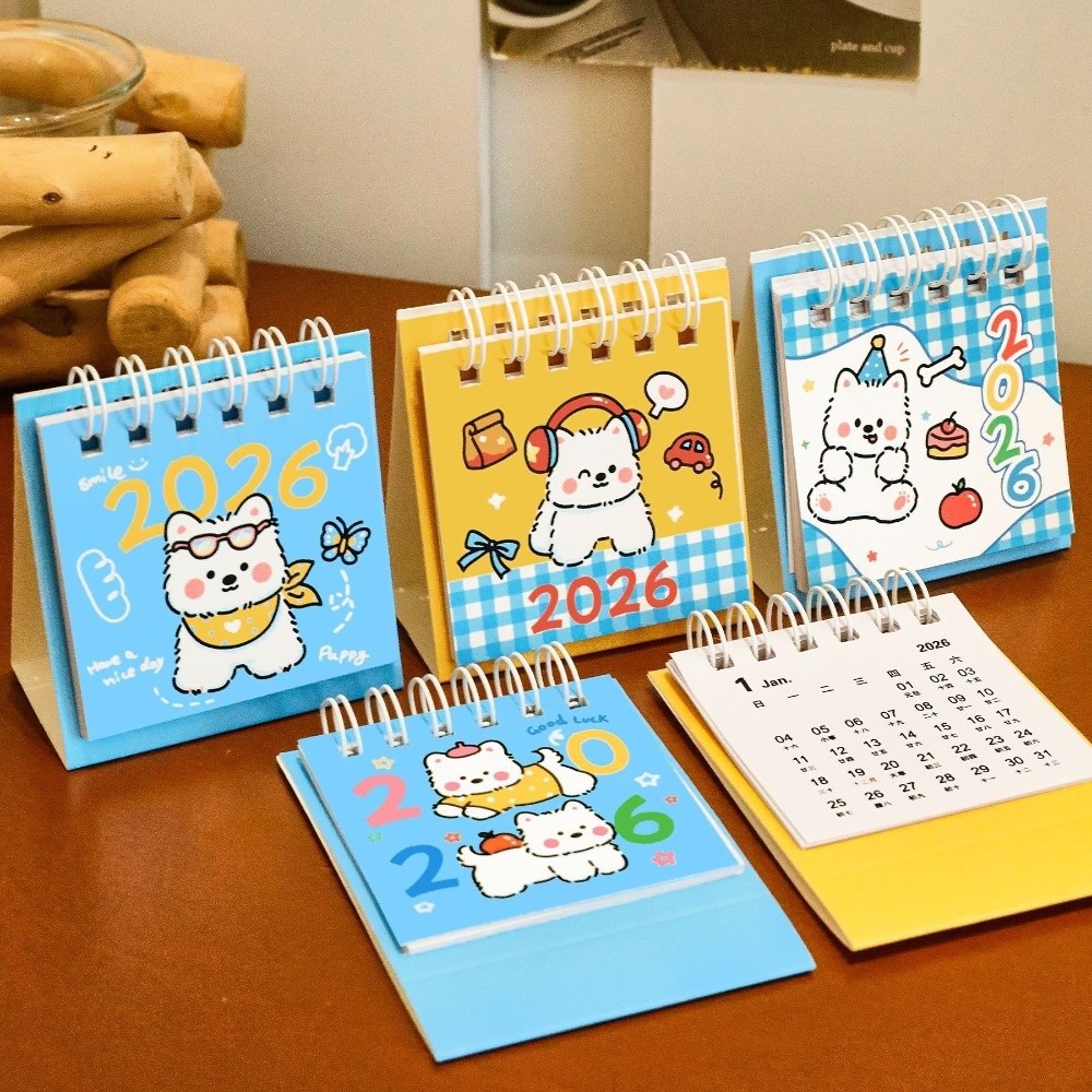 Simple Mini 2026 Desk Calendar Fruit Shape Cartoon Desktop Calendar ...