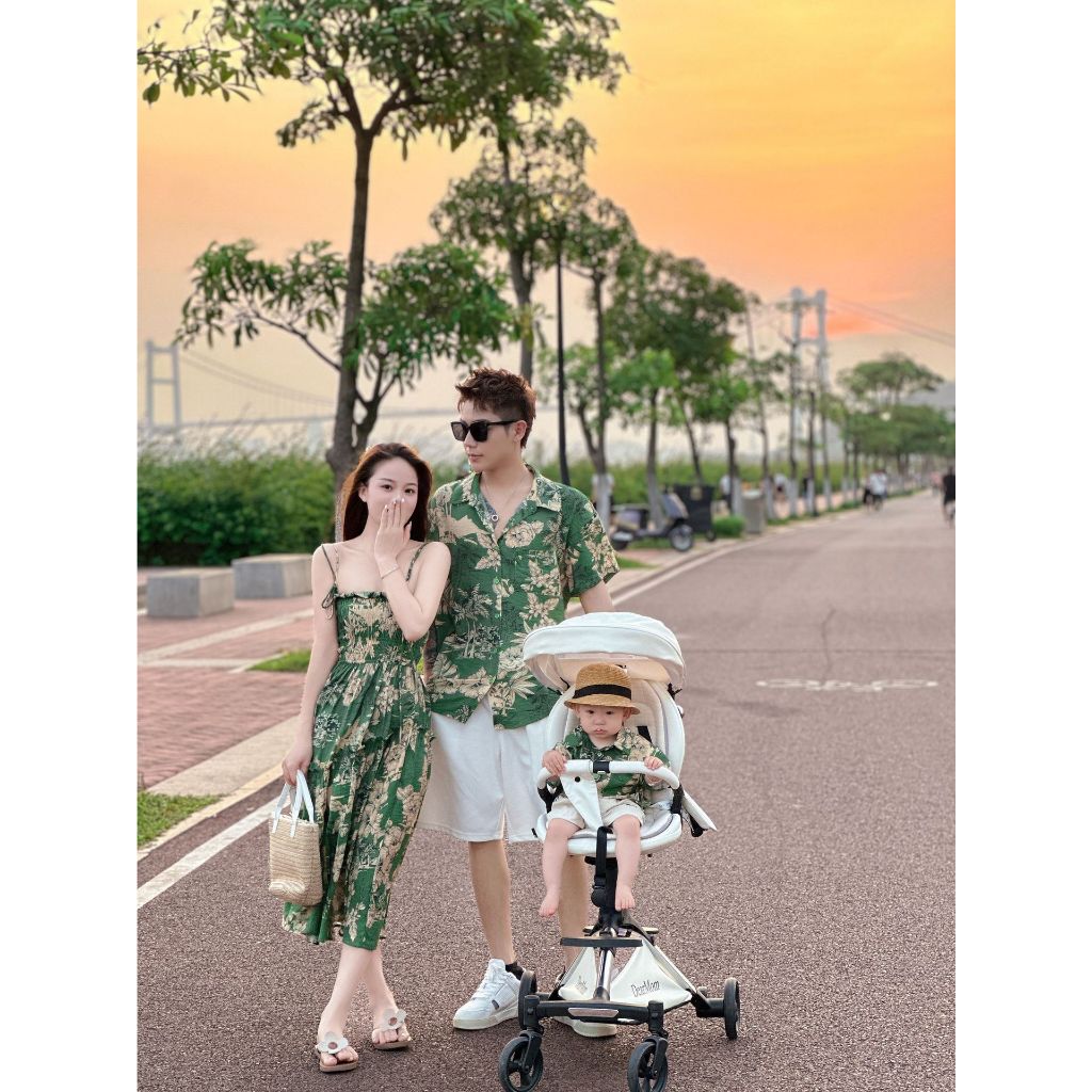 family twinning couple summer beach outfits family polo shirt for men ...
