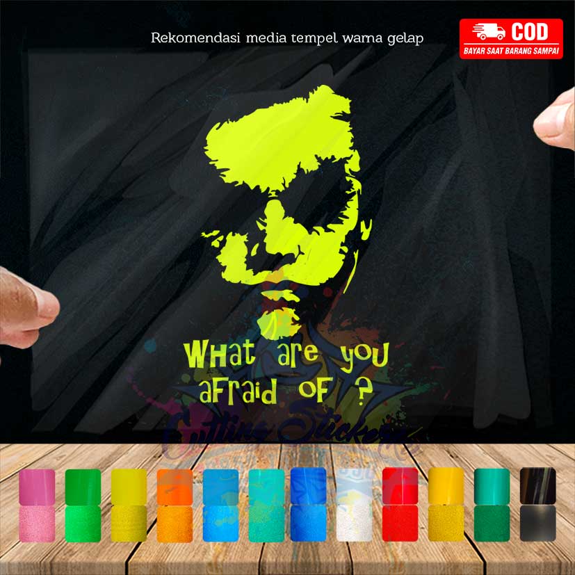 Cutting Stiker Joker Afraid Variasi Motor Mobil Cover Sticker Kaca ...