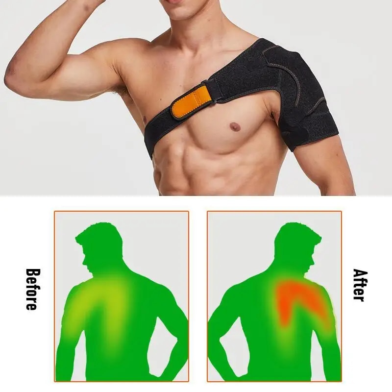 Adjustable Left/Right Shoulder Support Compression Shoulder Brace ...