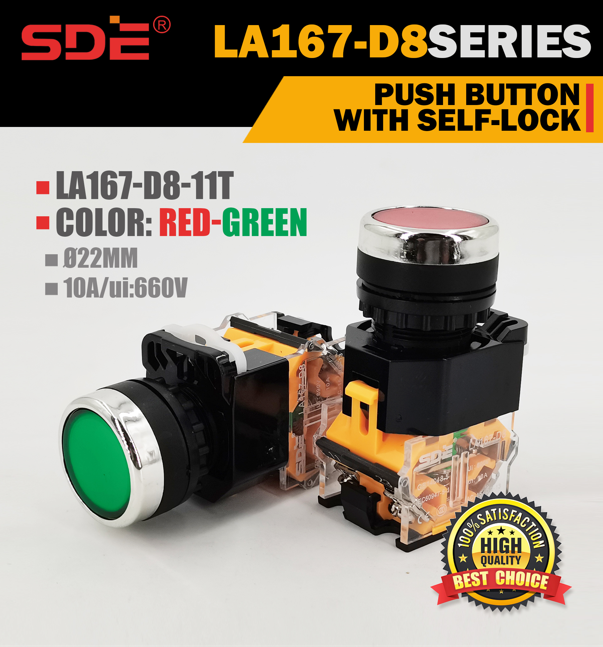 PUSH BUTTON with LOCK (LA167-D8 Series) | Lazada PH