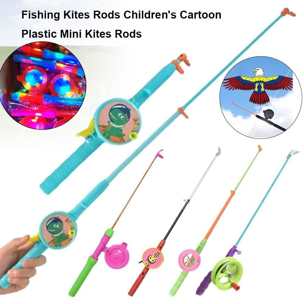 High Quality Plastic Fishing Kites Rods Mini Cartoon Styles Fishing ...