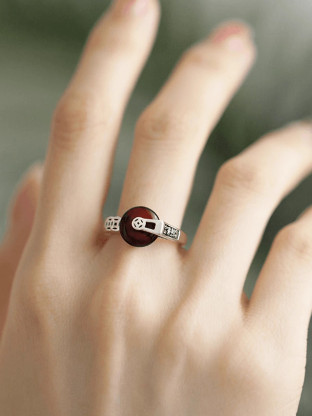 【Factory prices】Copper Money Ping An Buckle Partial Wealth Ring Women's ...