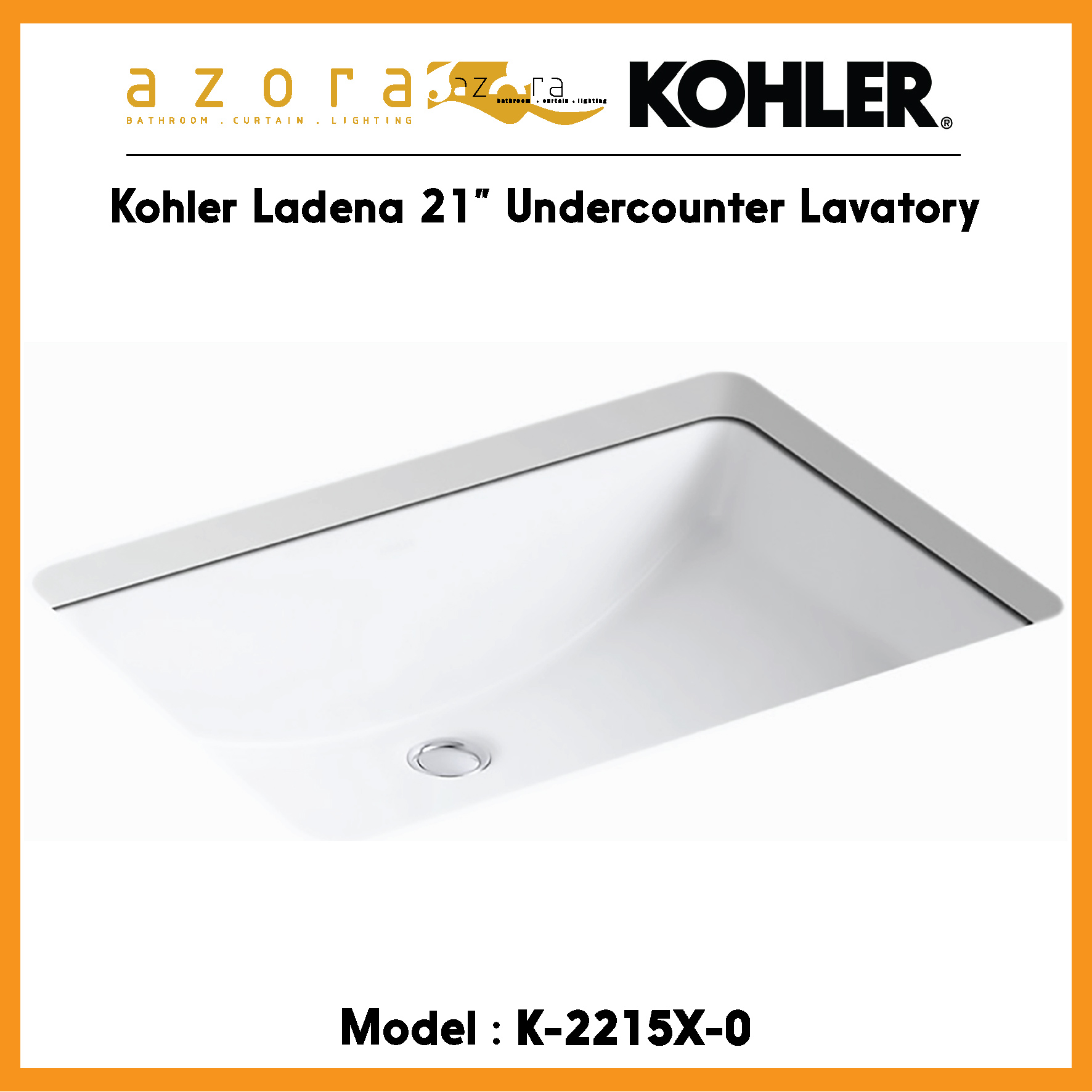 Kohler K-2215X-0 Ladena 21″ Undercounter Lavatory | Lazada Singapore
