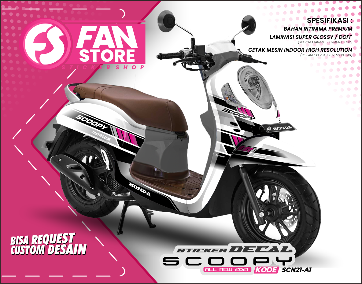 Decal Scoopy New Fi 2021 full body Full Blok Decal Scoopy Prestige ...