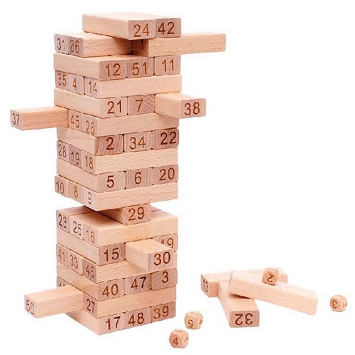 Mini 45 Pcs Wooden Jenga Activity Game For Kids - D50900 | Daraz.pk