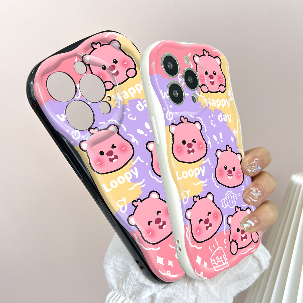 Jizetin for Infinix Hot 50 4G Hot 50 Pro 4G Back Cover Cute Loopy Cream ...