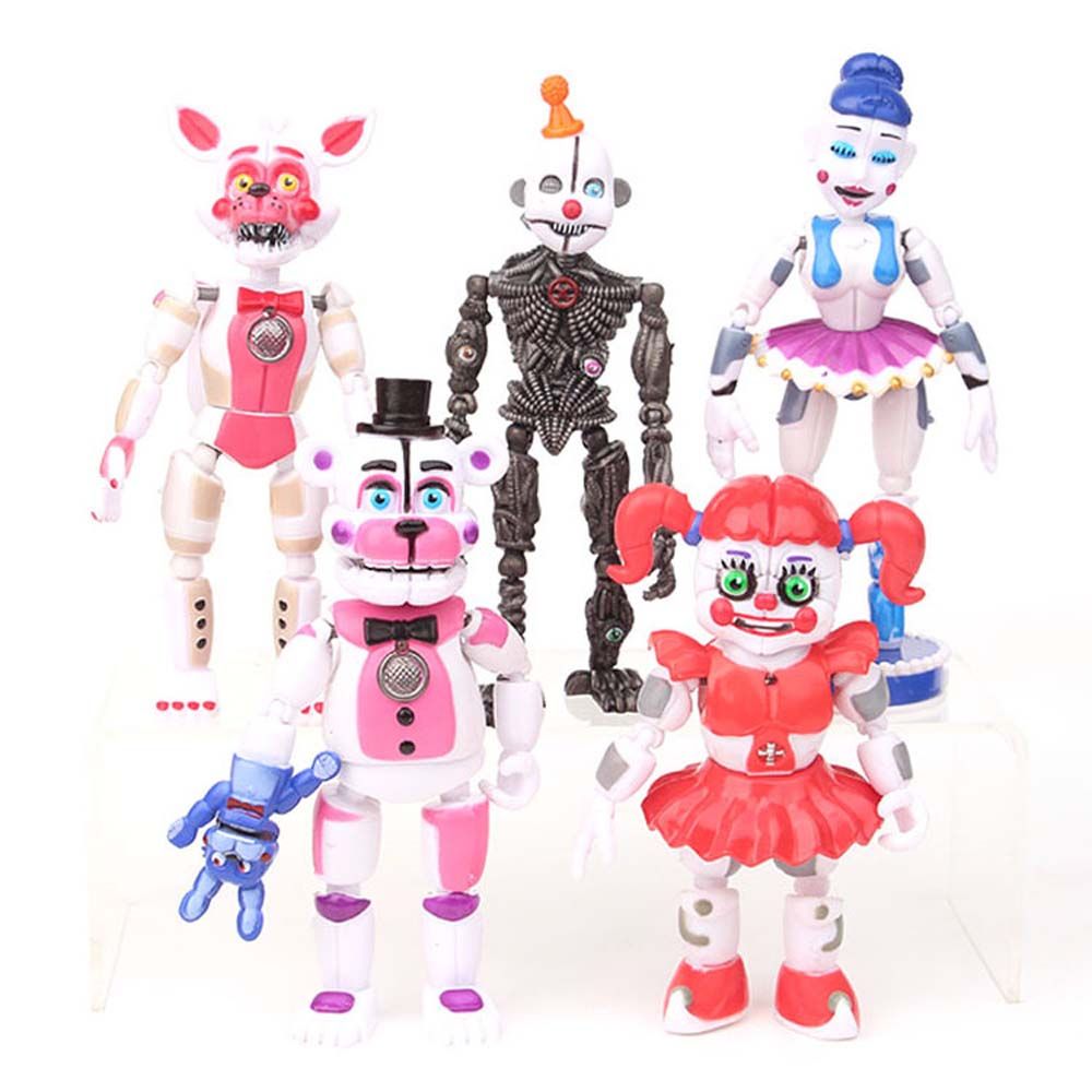 Gift FNAF Nightmare 5pcs/set Rabbit Anime Peripheral Chica Freddy Bear ...