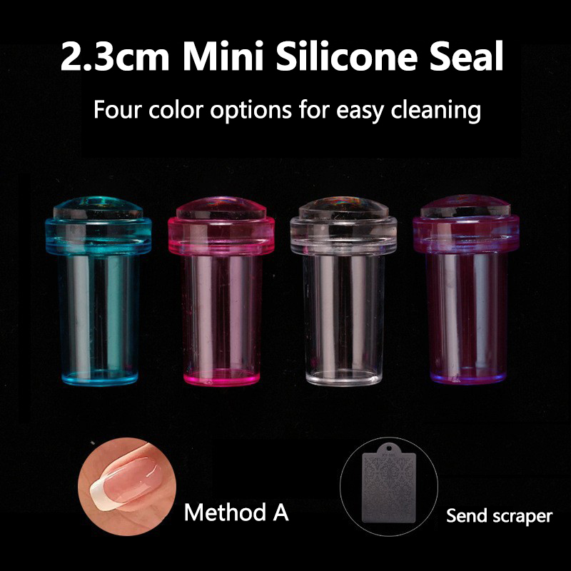 2.3cm Silicone Transparent Nail Art Stamping Kit French For Manicure ...