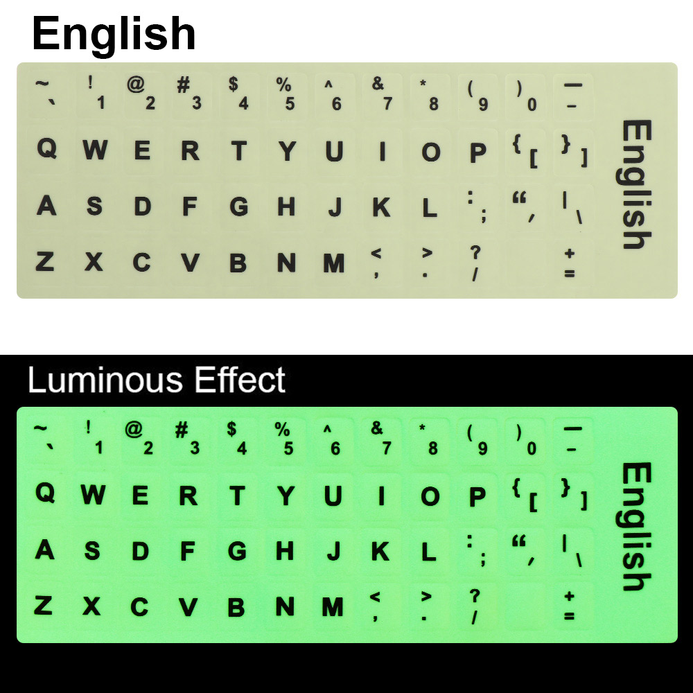 【UrbanNomad】Luminous Keyboard Spanish/English/Russian/Arabic/French ...