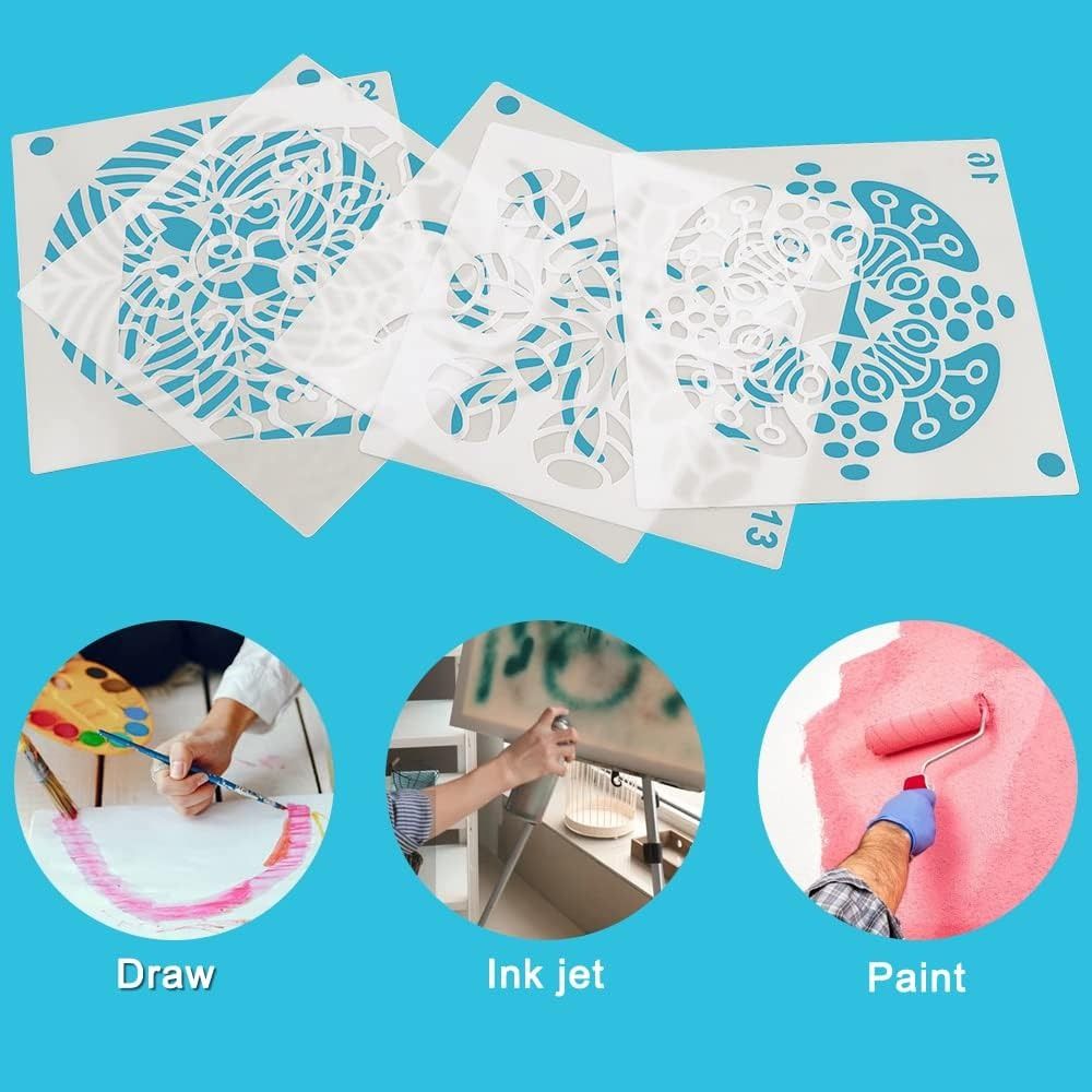 36/56Pcs Precision Design Creative Mandala Dot Painting Templates ...